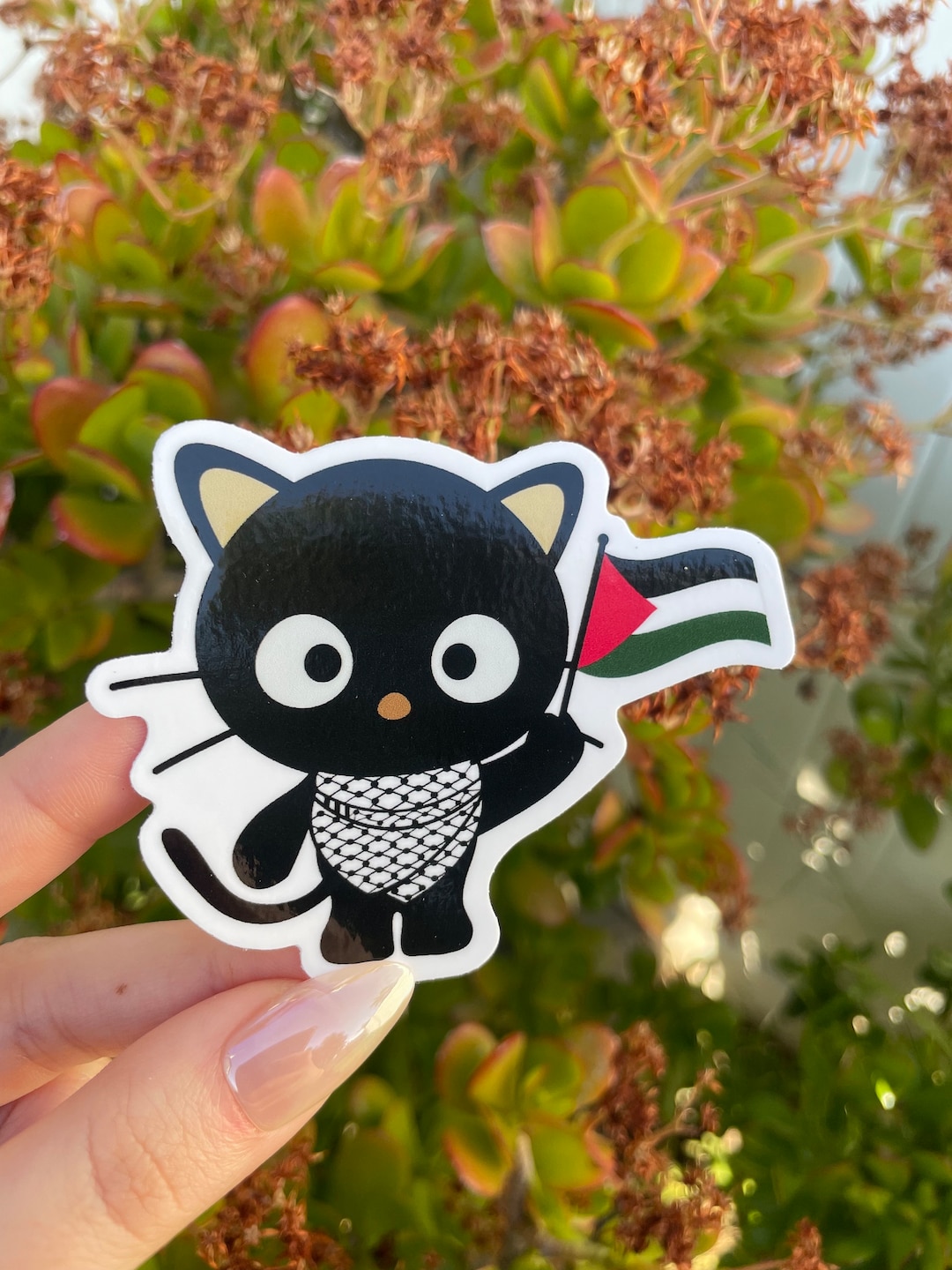 Falastini Chococat Sticker, Palestinian Chococat, Palestine Sticker ...