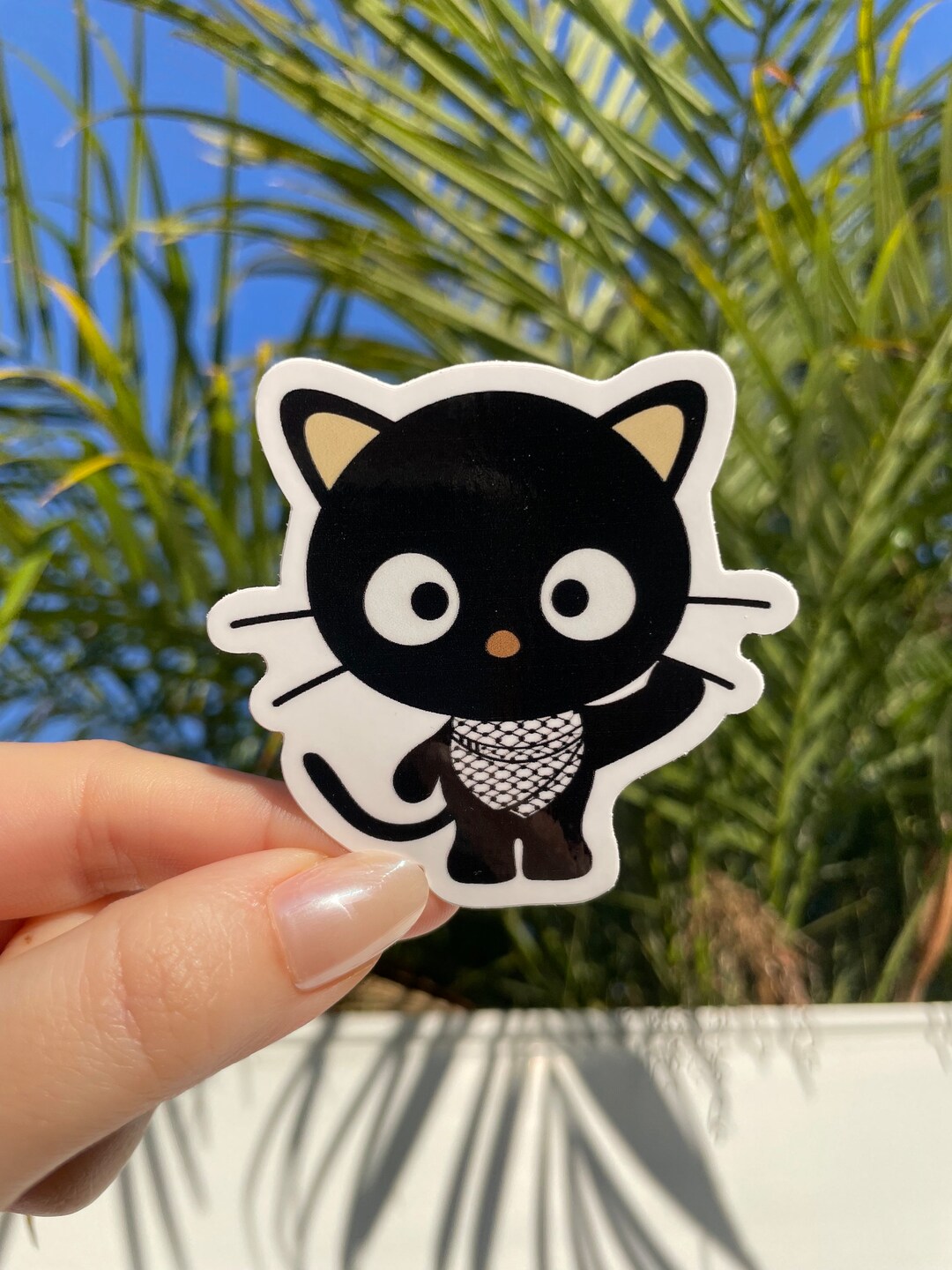 Falastini Chococat Sticker, Palestinian Chococat, Palestine Sticker ...