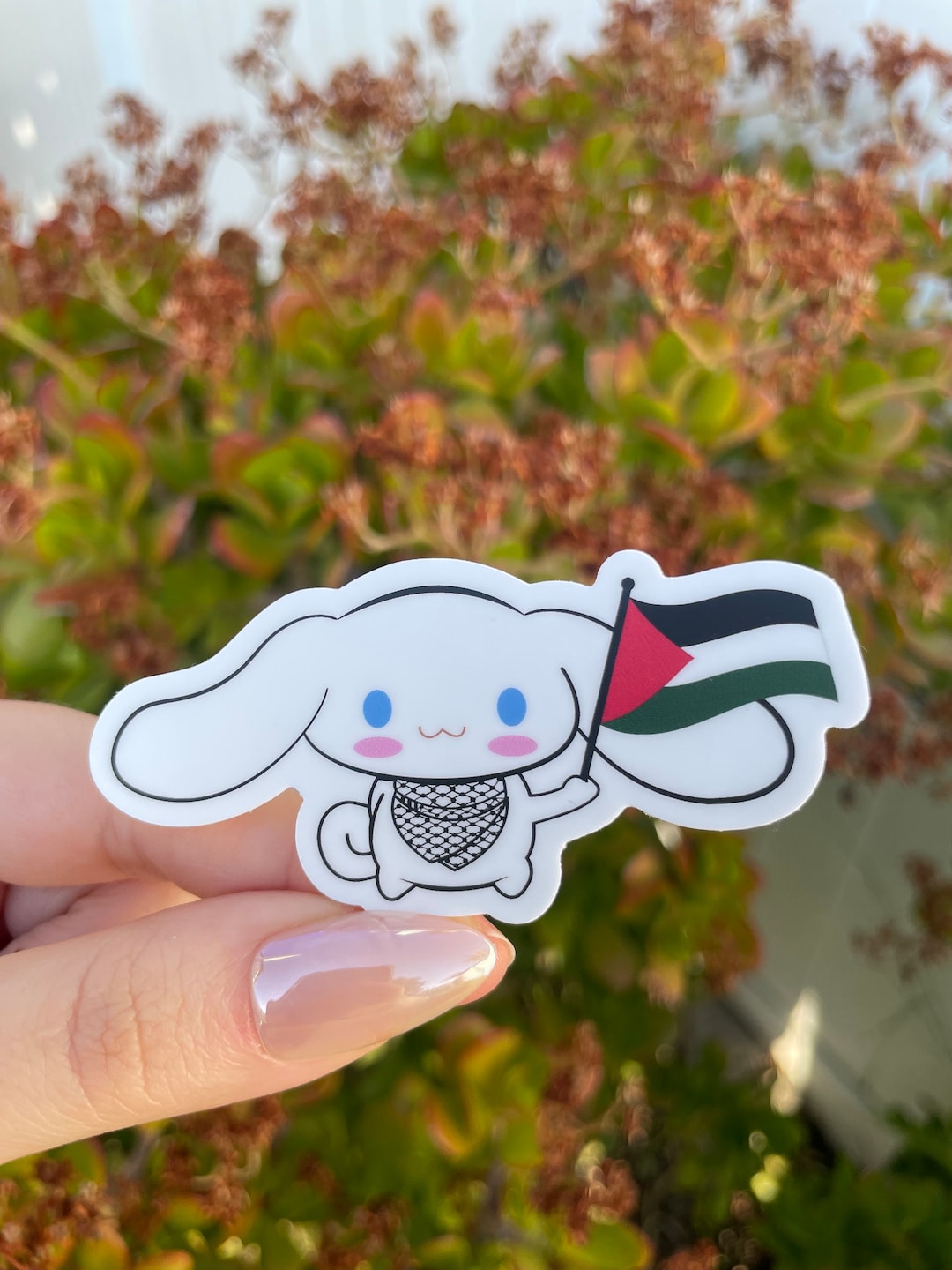 Falastini Cinnamoroll Sticker, Palestinian Cinnamoroll , Palestine ...