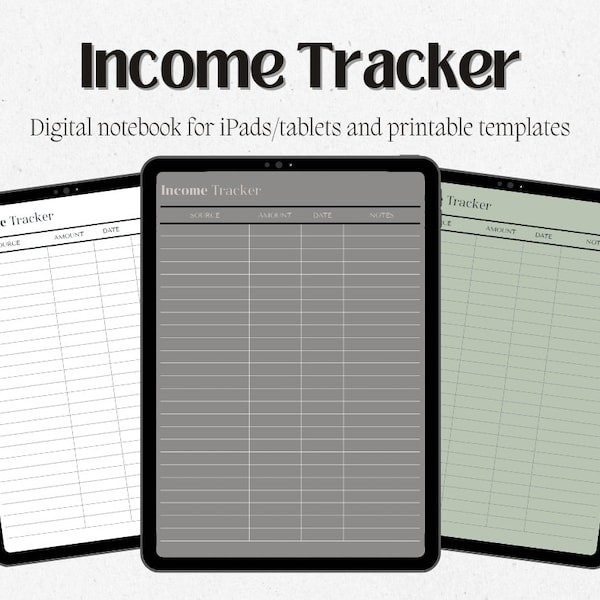 Income Tracker Printable - Etsy