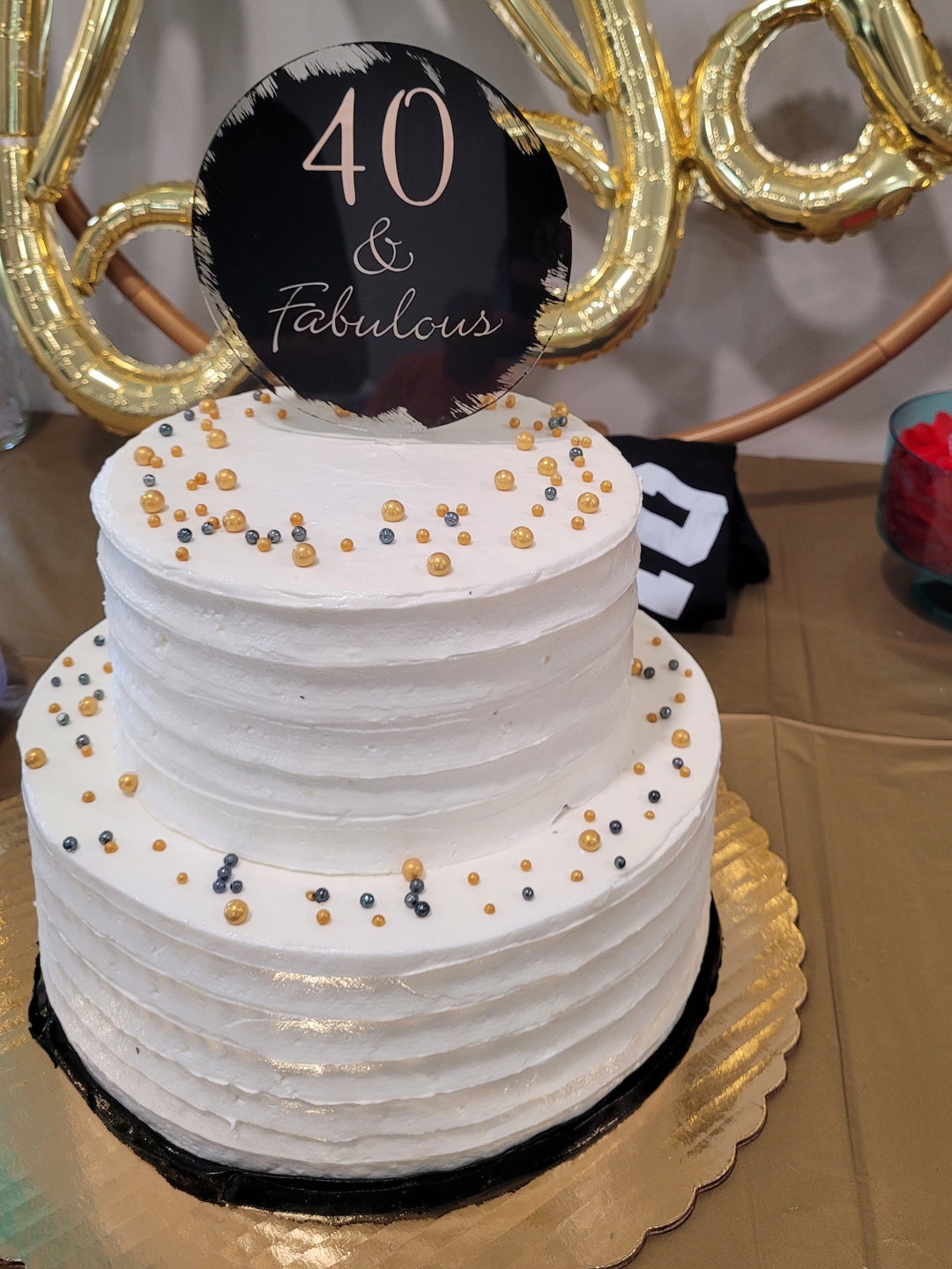 40th Birthday Cake Topper - Etsy