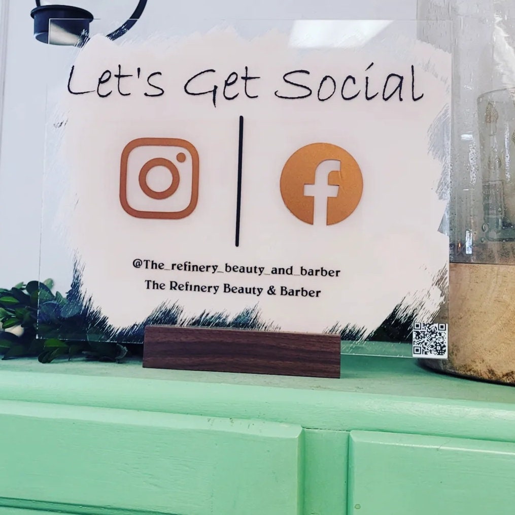 Social Media Sign - Etsy