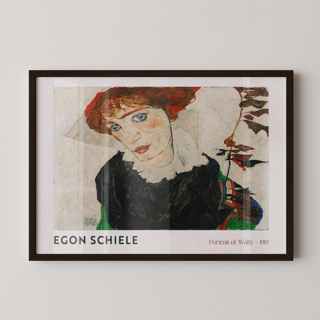 Egon Schiele's Portrait of Wally Exhibition Poster, Framed Wall Art ...
