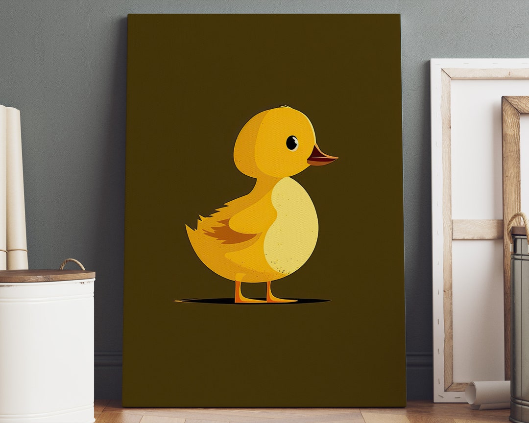 Little Duck Wall Art, Duck Print, Duck Canvas Wall Art, Duck Poster ...