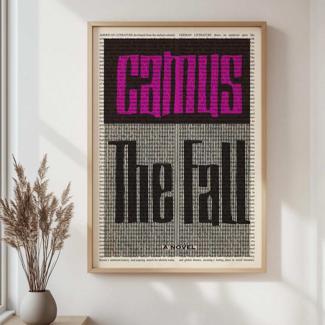 Albert Camus the Fall Wall Art Poster Print, Framed Wall Art, Book ...