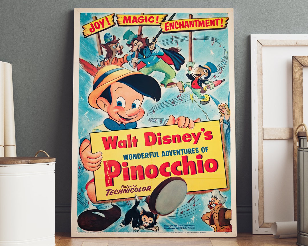 Pinocchio Poster Canvas, Pinocchio Canvas Wall Art, Pinocchio Print ...