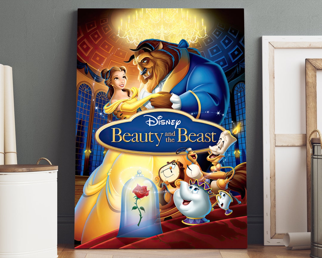 Beauty and the Beast Poster, Beauty and the Beast Canvas Wall Art ...