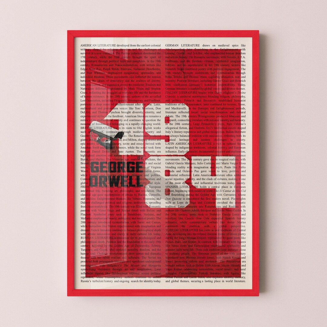 George Orwell's 1984 Wall Art Poster Print, Framed Wall Art, Book Cover ...