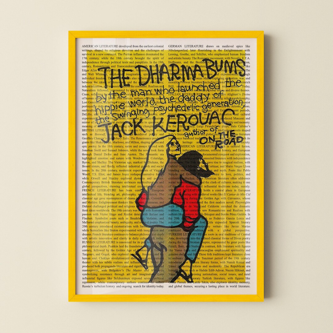 Jack Kerouac's the Dharma Bums Wall Art Poster Print, Framed Wall Art ...