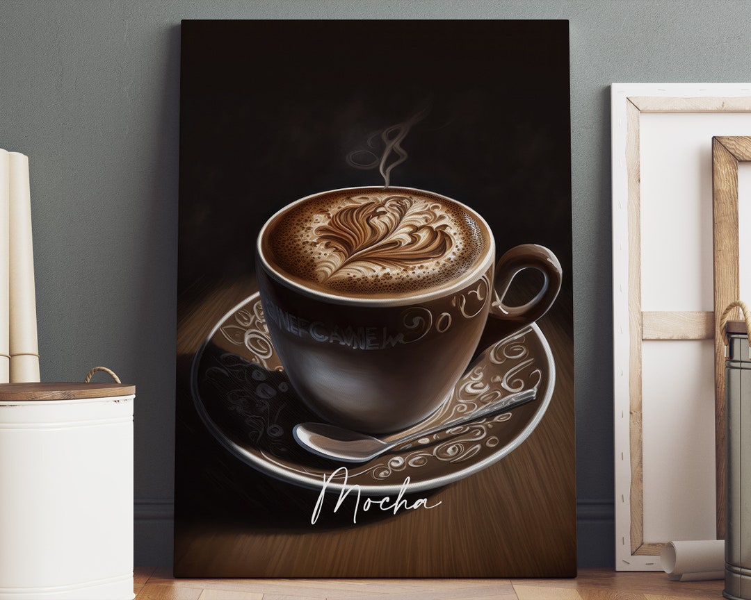 Mocha Poster, Mocha Print, Mocha Canvas Wall Art, Coffee Poster, Coffee ...
