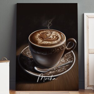 Mocha Poster, Mocha Print, Mocha Canvas Wall Art, Coffee Poster, Coffee ...