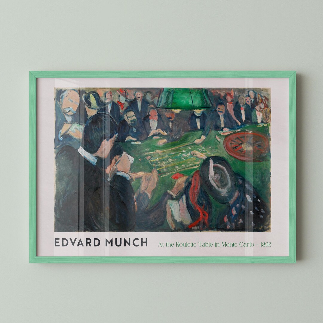 Edvard Munch's at the Roulette Table in Monte Carlo Exhibition Poster ...