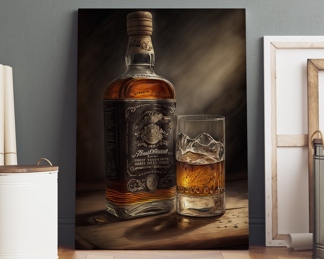 Whisky Poster, Whisky Print, Whisky Canvas Wall Art, Alcohol Poster ...