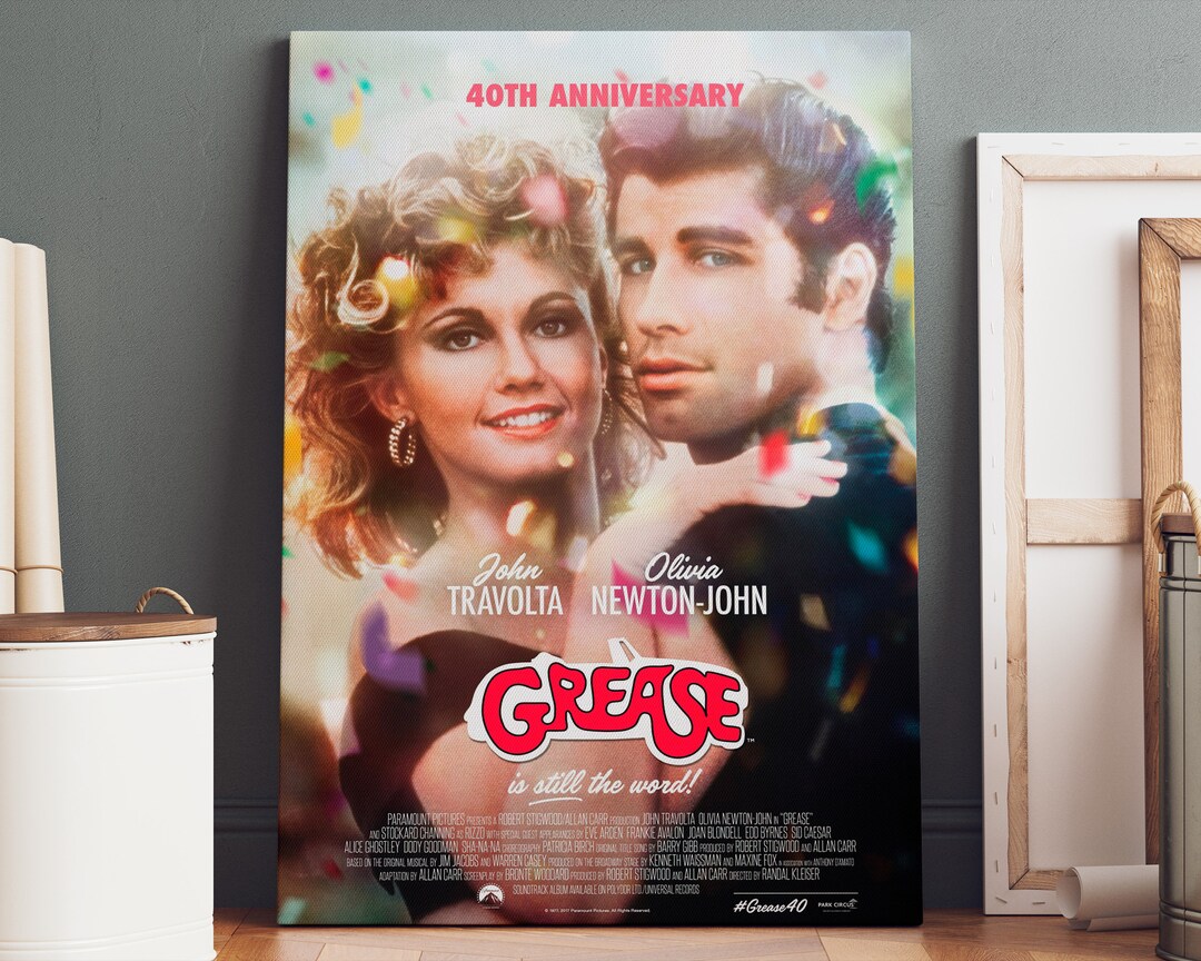 Grease Poster Canvas | Grease Canvas Print, Grease Print, Canvas Wall ...