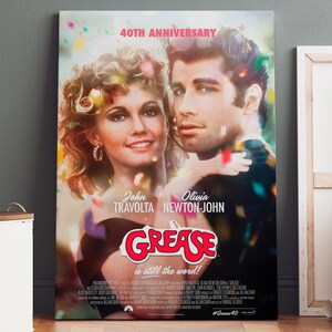 Grease Poster Canvas | Grease Canvas Print, Grease Print, Canvas Wall ...