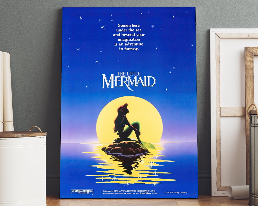 The Little Mermaid Poster Canvas, the Little Mermaid Canvas Wall Art ...
