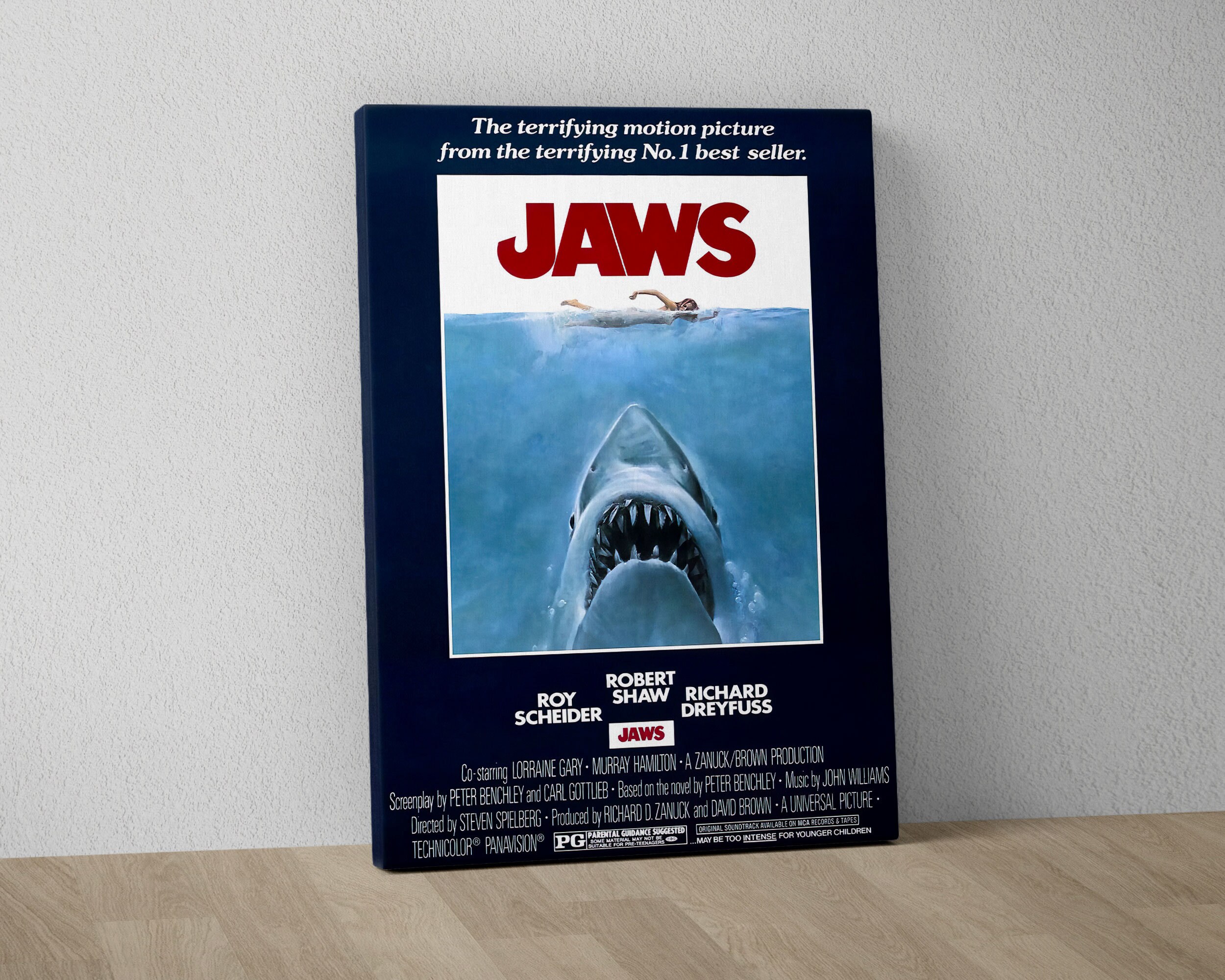 Jaws Poster Canvas | Jaws Canvas Print, Jaws Print, Jaws Wall Art ...