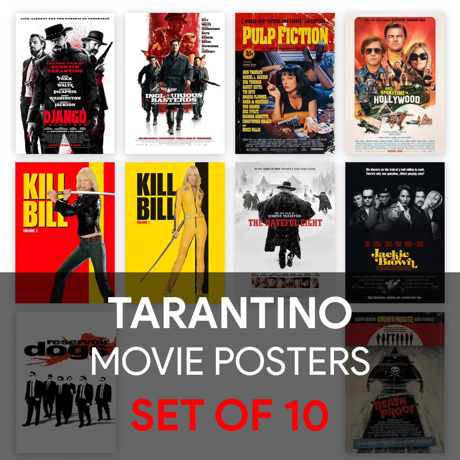 10 Pcs All Tarantino Movie Posters for Room Aesthetic, Movie Collage ...