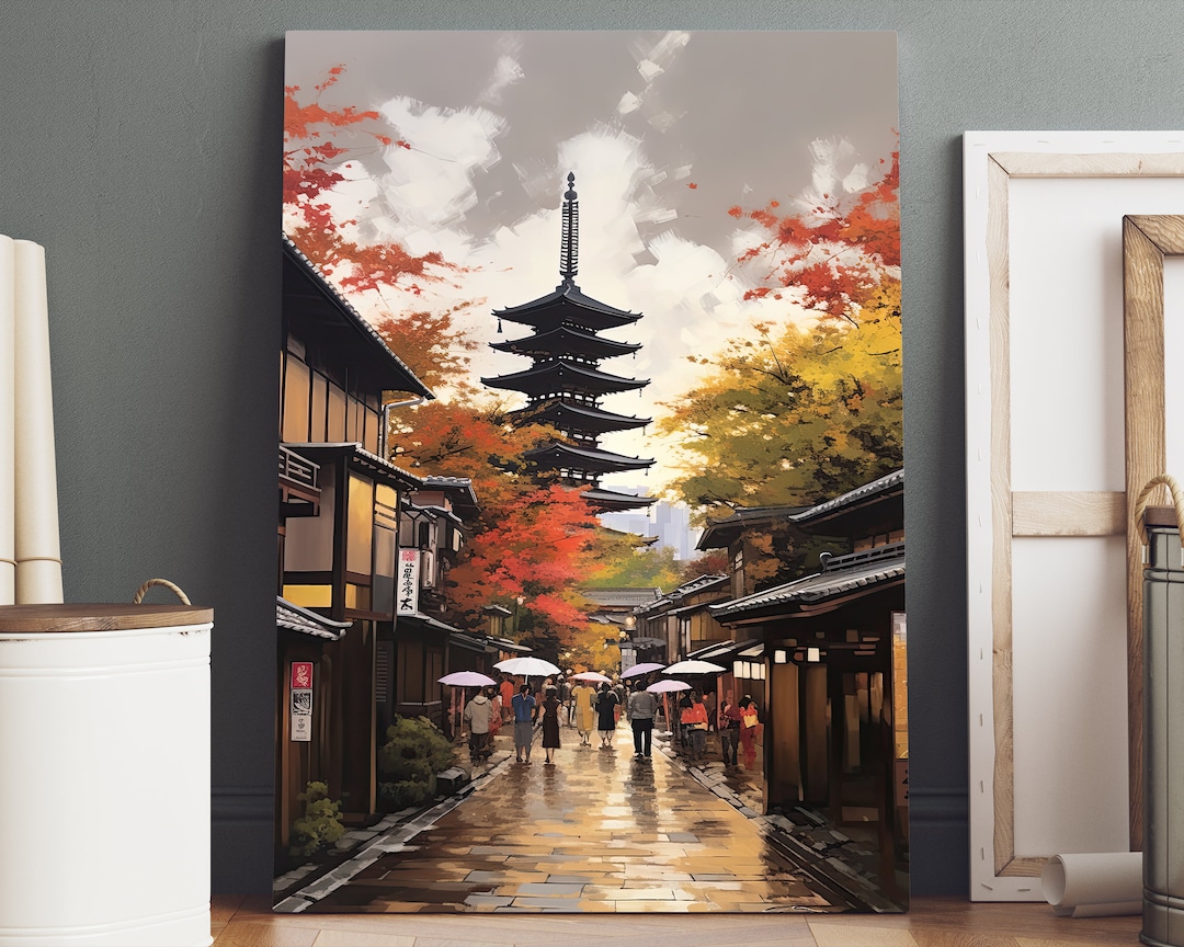 Kyoto Poster Canvas, Kyoto Print, Kyoto Wall Art, Canvas Wall Art, City ...