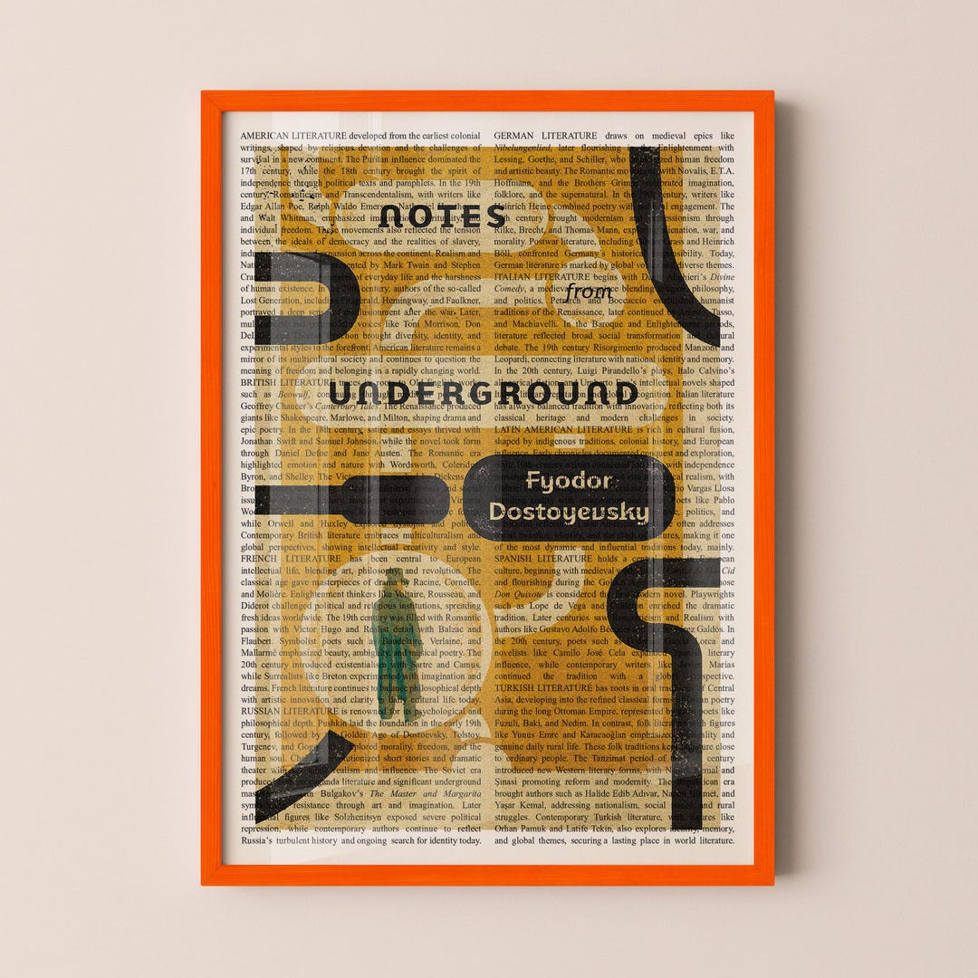 Fyodor Dostoevsky's Notes From Underground Wall Art, Framed Wall Art ...
