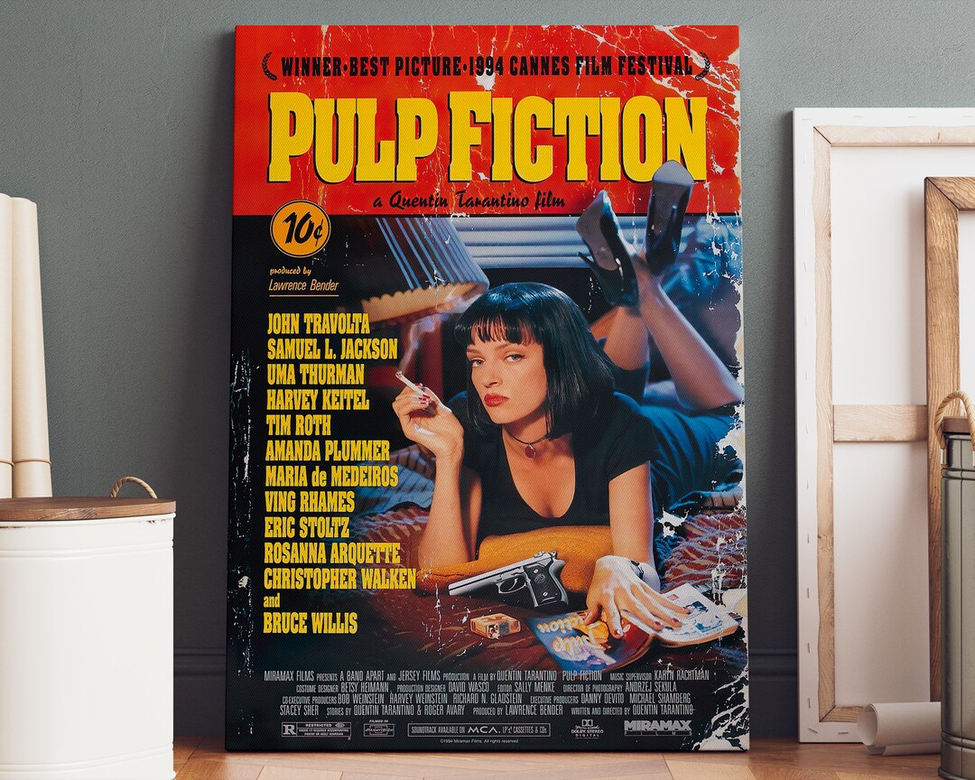 Pulp Fiction Poster Canvas | Pulp Fiction Canvas Print, Pulp Fiction ...