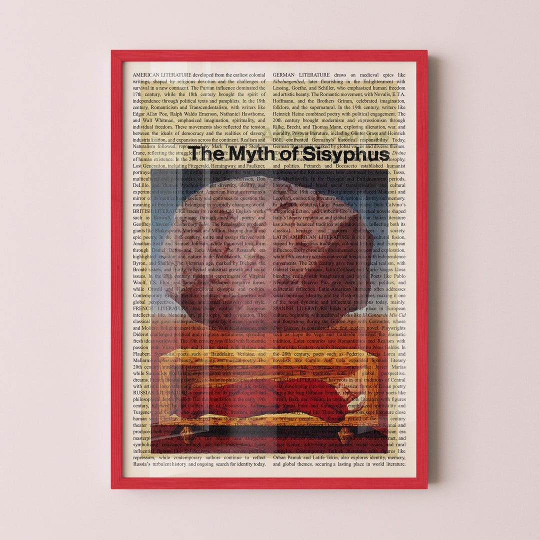Albert Camus the Myth of Sisyphus Wall Art Poster Print, Framed Wall ...
