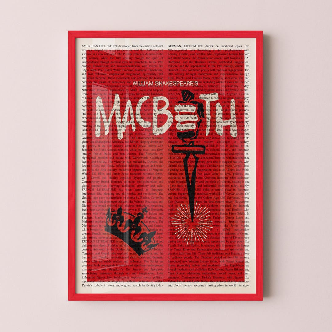 Shakespeare's Macbeth Wall Art Poster Print, Framed Wall Art, Book ...