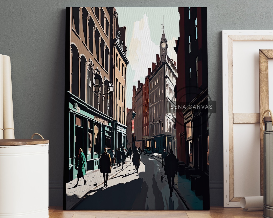 Soho Street Poster Canvas, Soho Print, Soho Wall Art, Canvas Wall Art ...