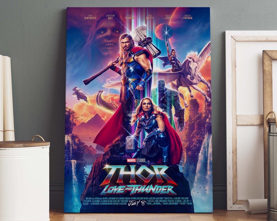 Thor Love and Thunder Poster Canvas Thor Poster, Thor Love and Thunder ...