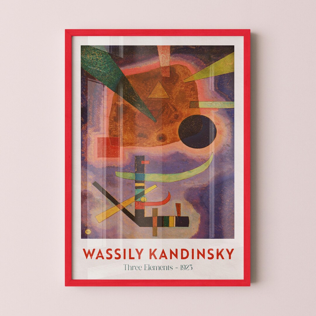 Wassily Kandinsky's Three Elements Exhibition Poster, Abstract Wall Art ...