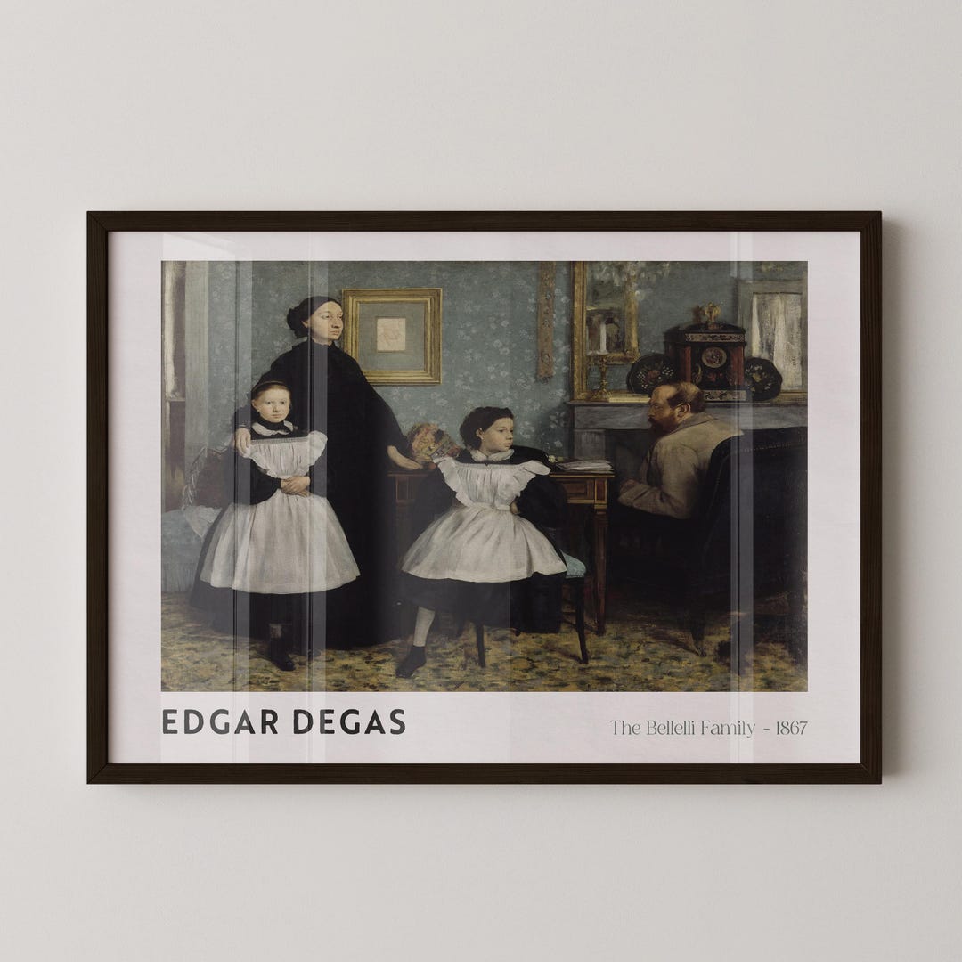Edgar Degas's the Bellelli Family Exhibition Poster, Framed Wall Art ...