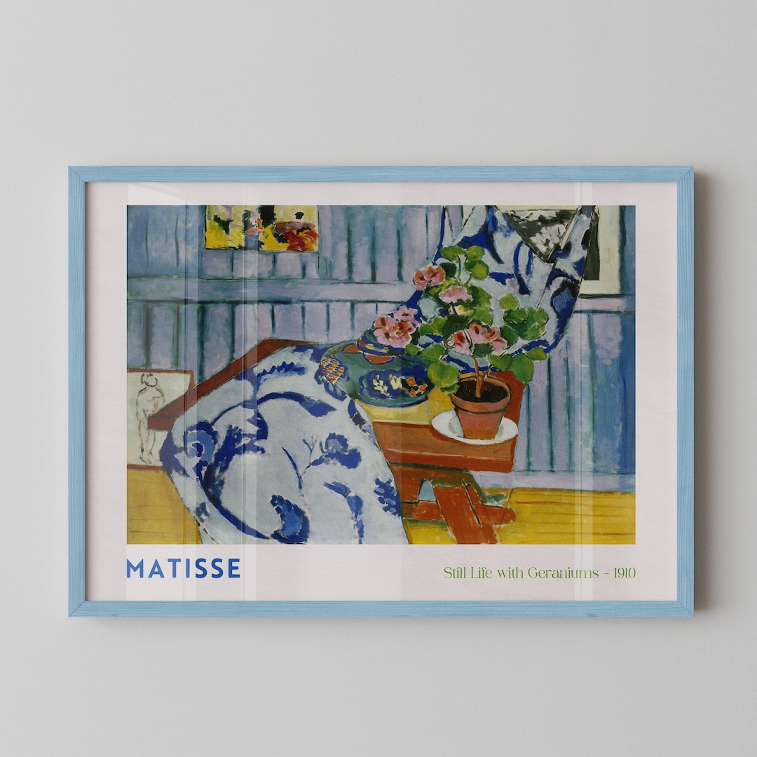 Henri Matisse's Still Life With Geraniums Exhibition Wall Art, Framed ...