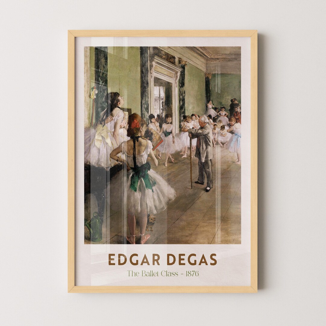 Edgar Degas's the Ballet Class Exhibition Poster, Framed Wall Art Print ...