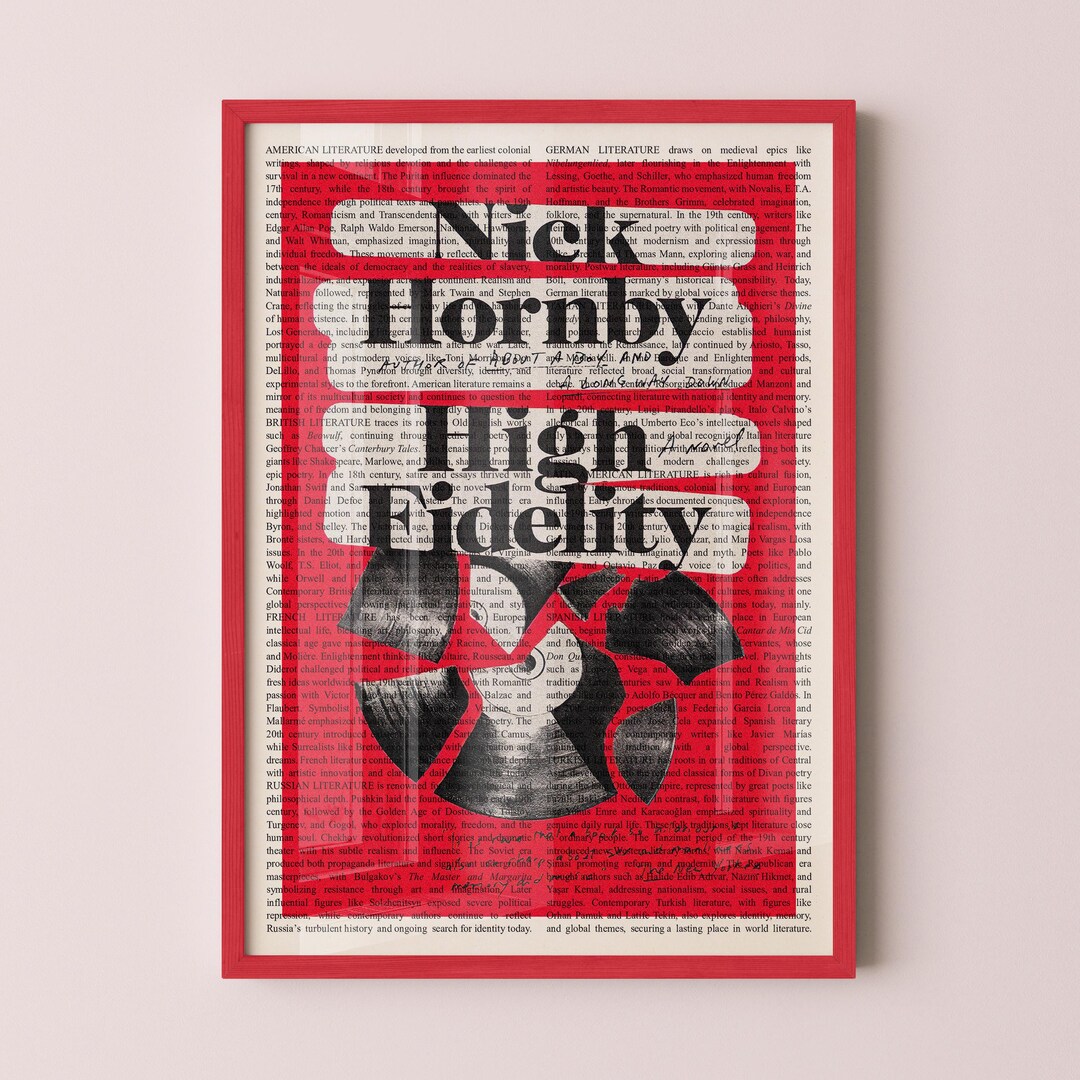 Nick Hornby's High Fidelity Wall Art Poster Print, Framed Wall Art ...