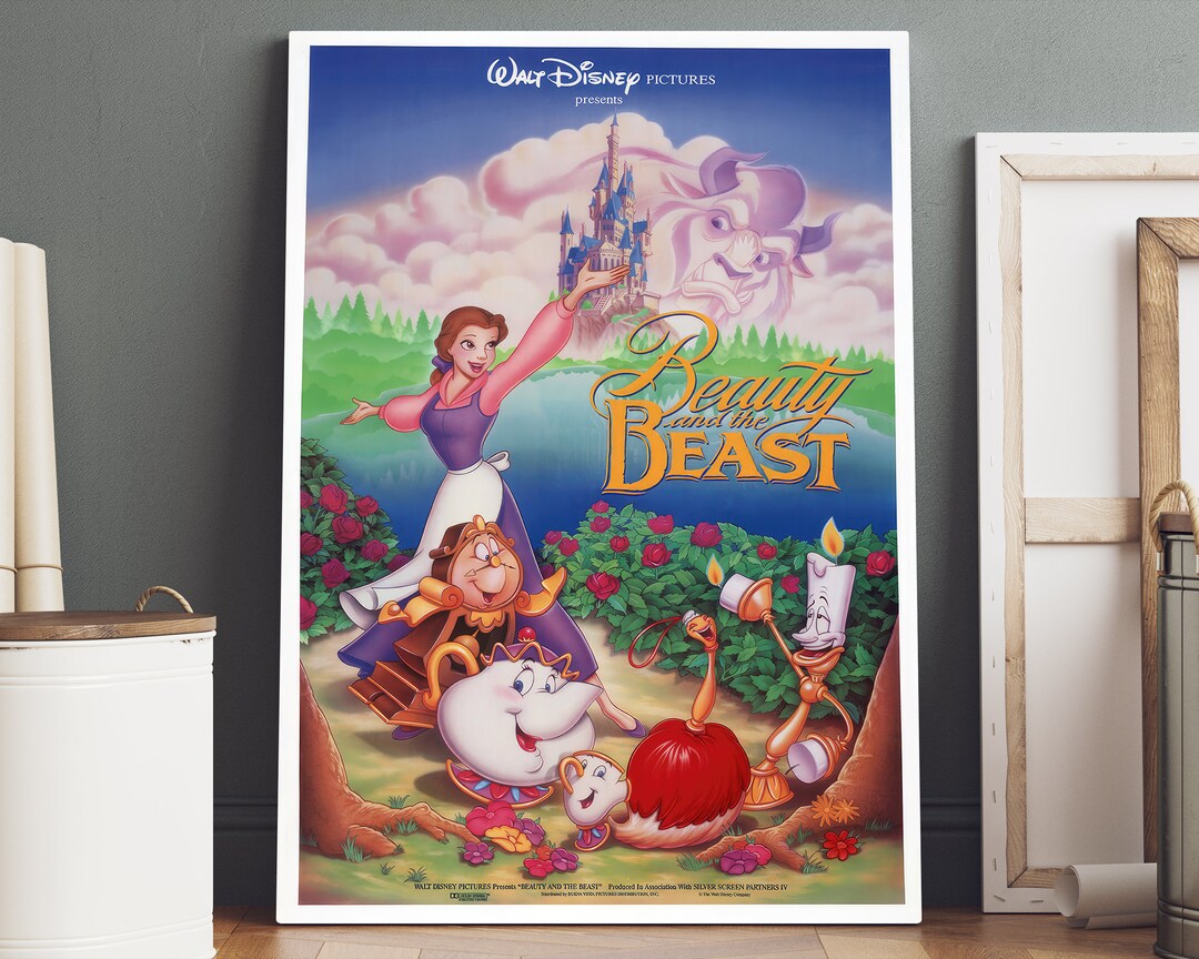 Beauty and the Beast Poster Canvas Beauty and the Beast - Etsy