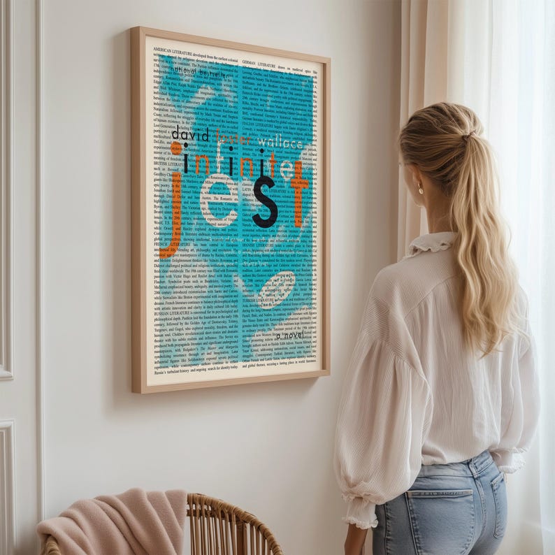 David Foster Wallace's Infinite Jest Wall Art Poster, Framed Wall Art ...