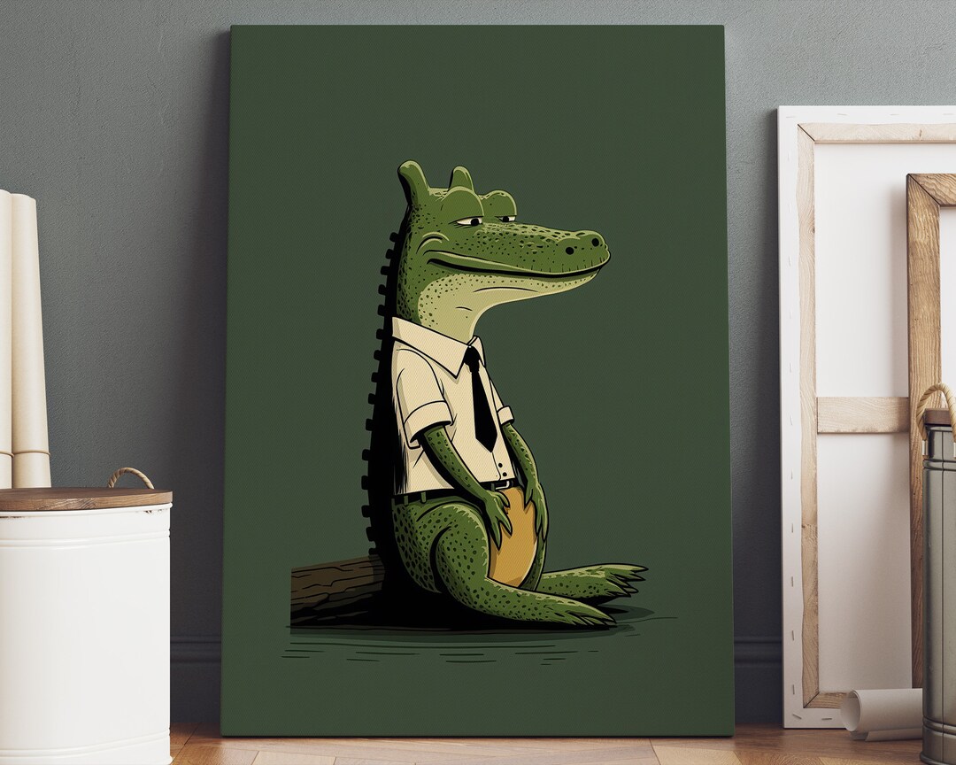 Crocodile Wall Art, Crocodile Print, Crocodile Canvas Wall Art ...