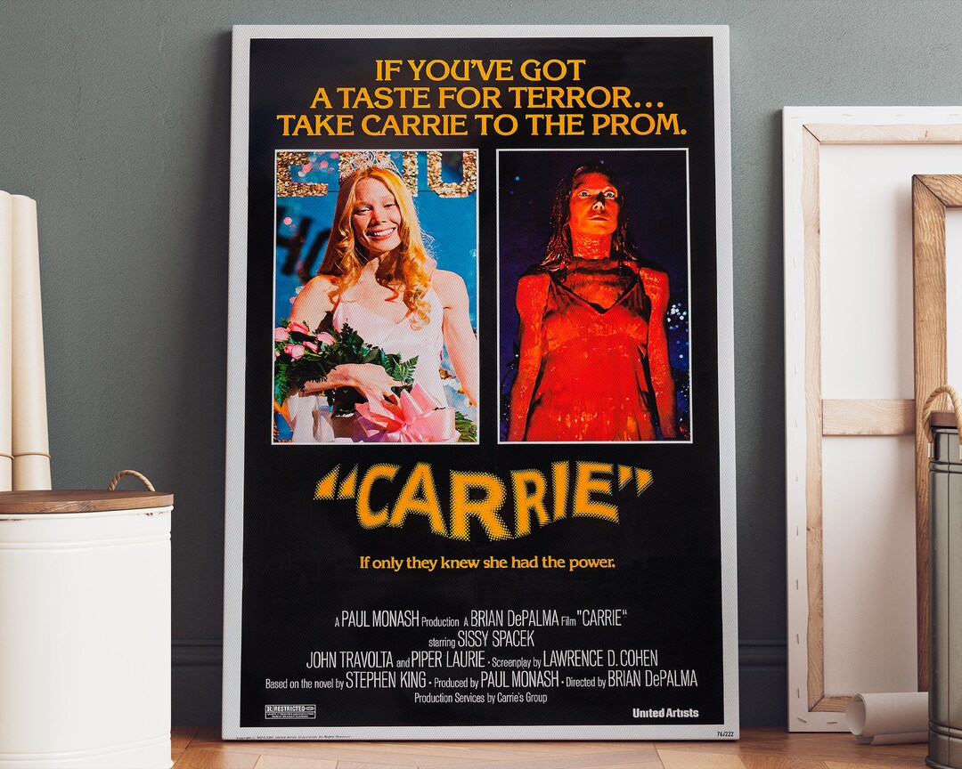 Carrie Poster Canvas | Carrie Canvas Print, Carrie Print, Canvas Wall ...