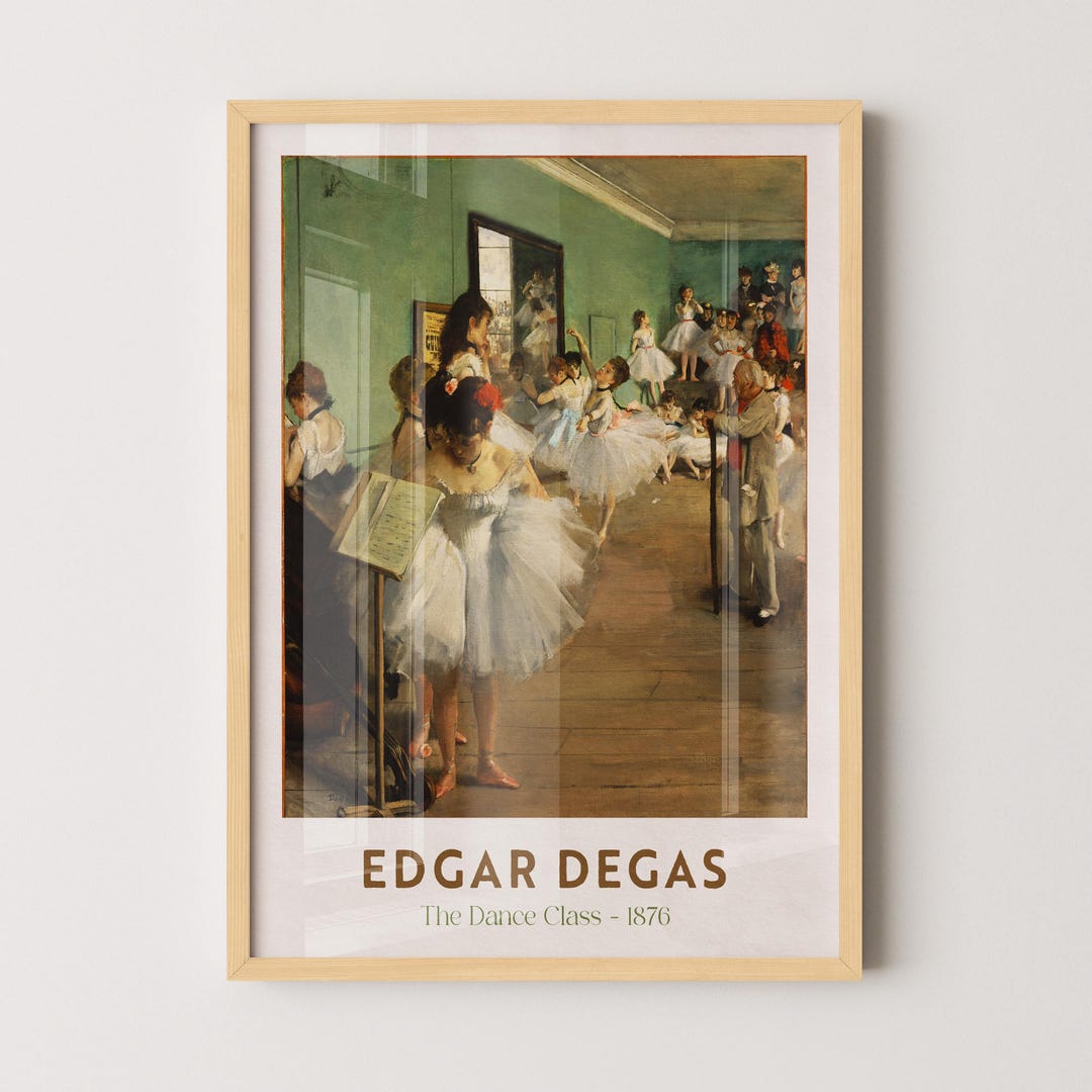 Edgar Degas's the Dance Class Exhibition Poster, Framed Wall Art Print ...