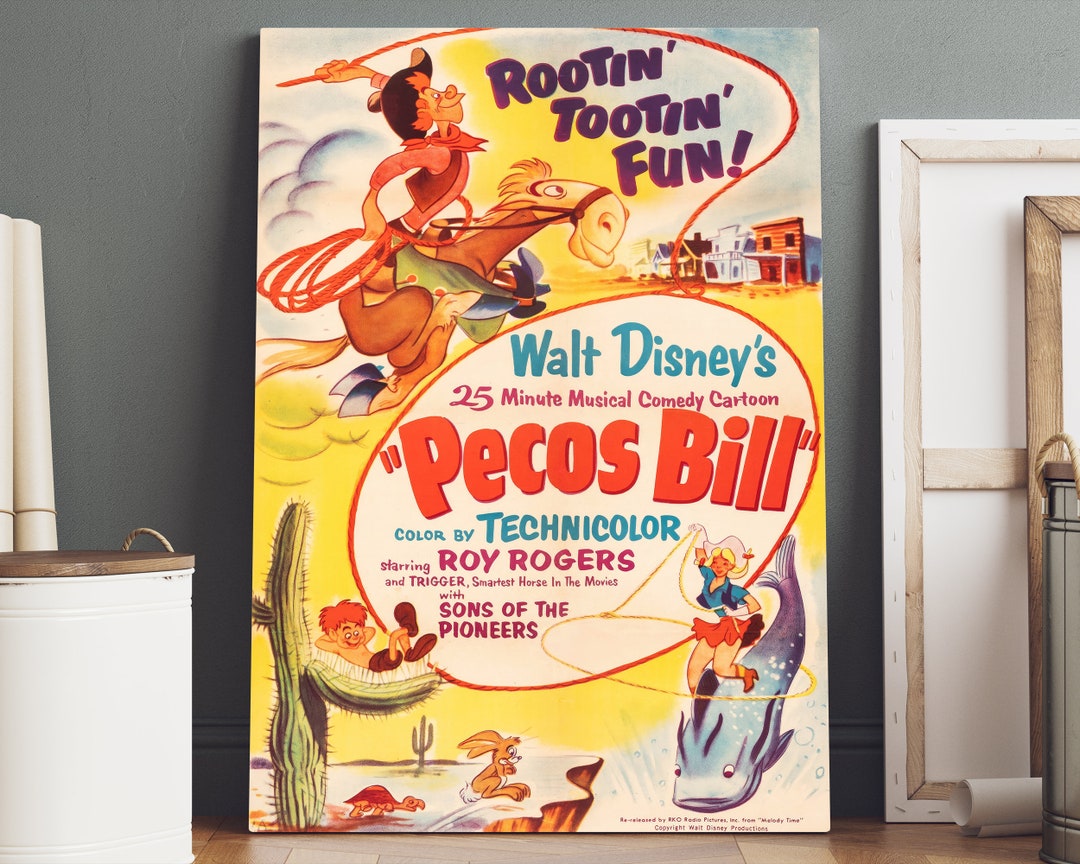 Pecos Bill Poster Canvas, Pecos Bill Canvas Wall Art, Pecos Bill Print ...