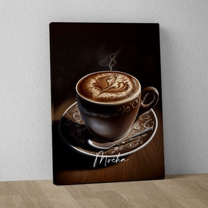 Mocha Poster, Mocha Print, Mocha Canvas Wall Art, Coffee Poster, Coffee ...