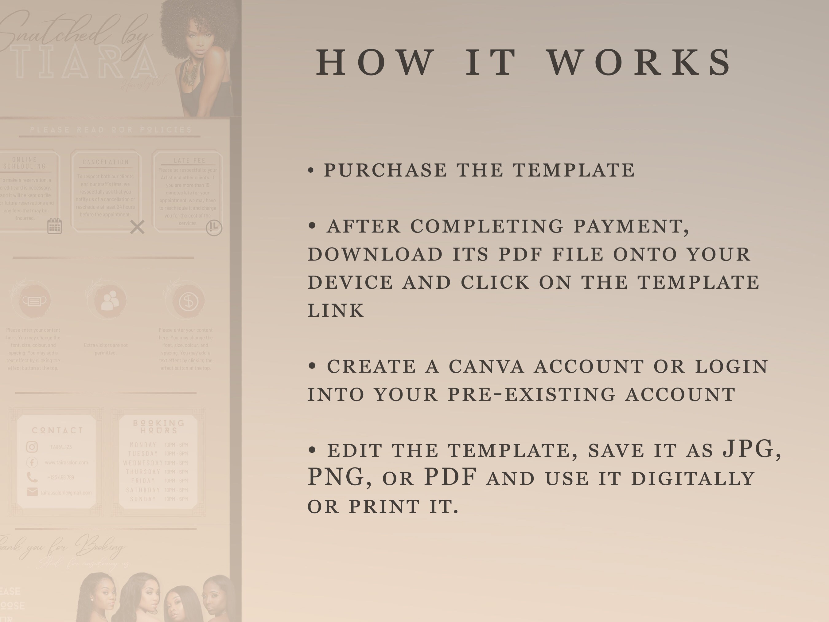 Acuity Scheduling Template Hair Stylist, Acuity Template Esthetician ...