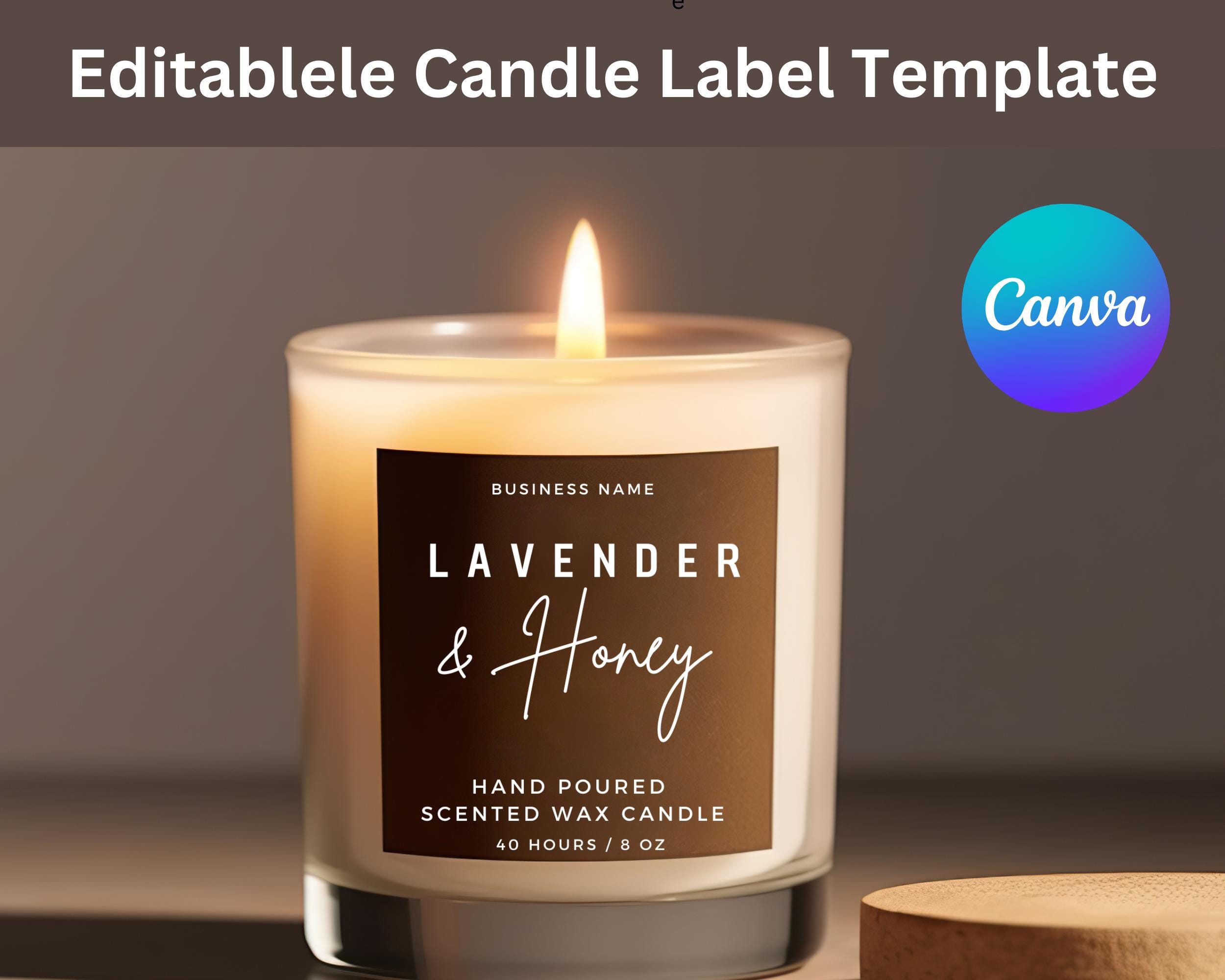 Editable Candle Labels, Candle Jar, Candle Jar Label, Jar Labels ...
