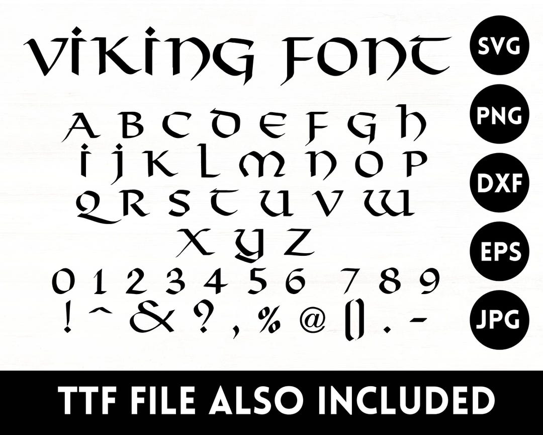 Viking Font, Viking Alphabet Svg, Norse Viking Font, Font Svg, Viking ...