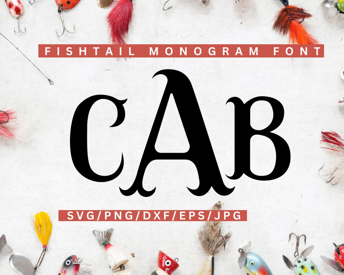 Fishtail Font, Fishtail Font Svg, Fonts, Fishtail Monogram, Fishtail ...