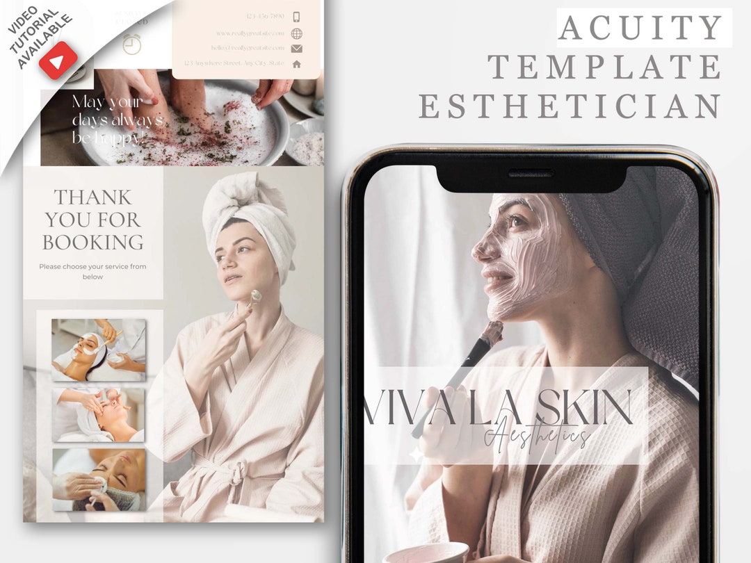 Acuity Template Esthetician, Acuity Scheduling Template Hair Stylist ...