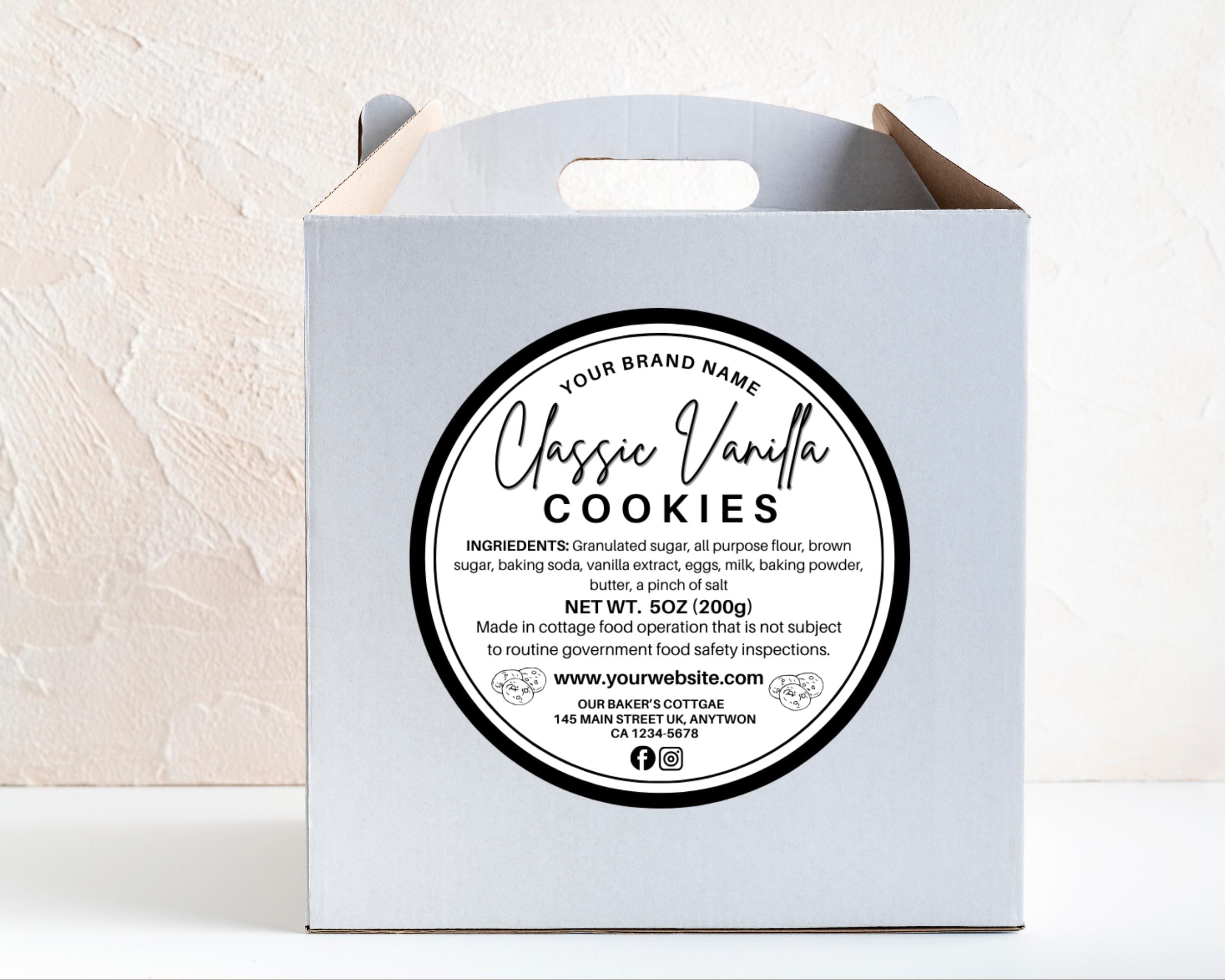 Homemade Food Label Template, Round Printable Seal, Cookie Label ...