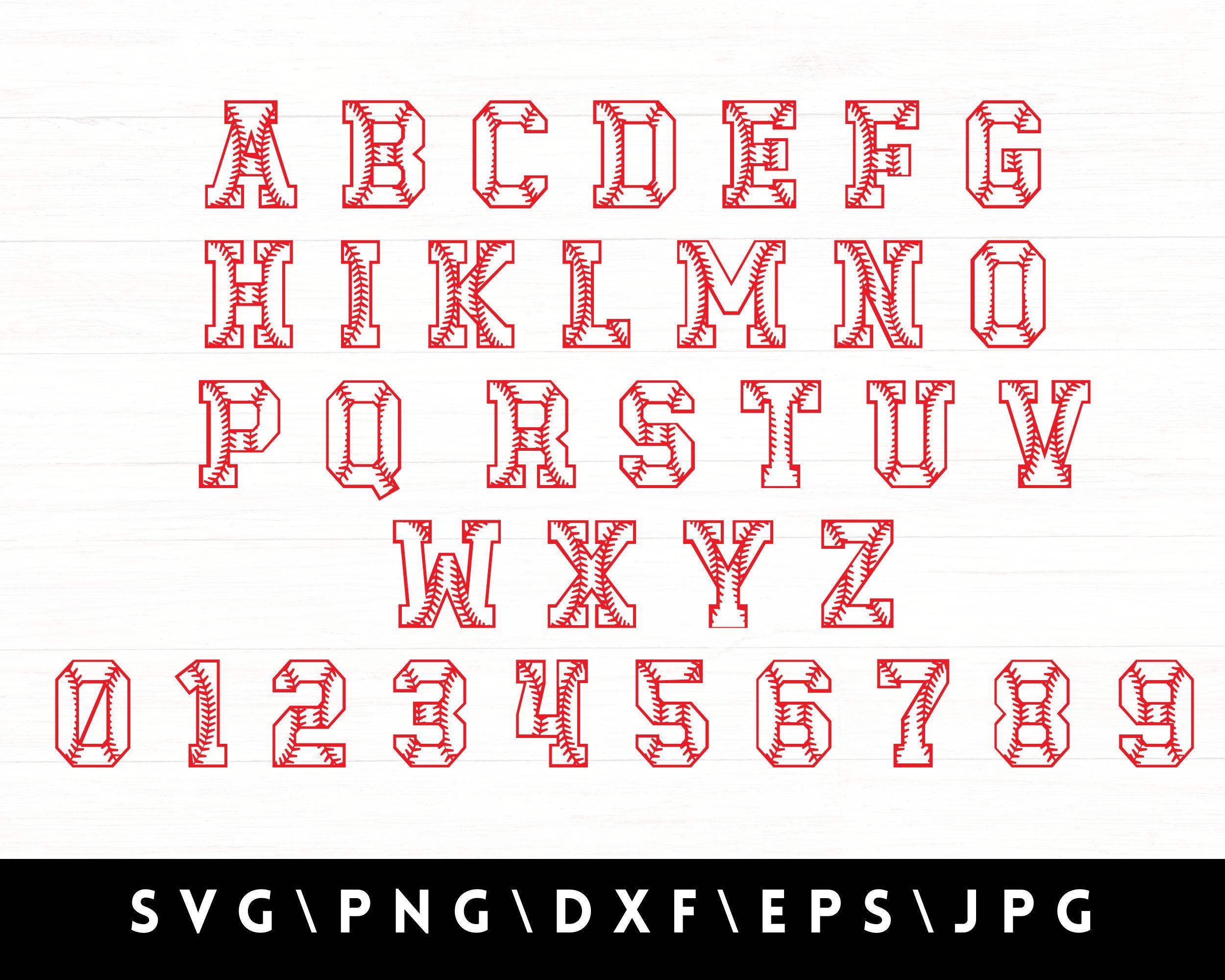 Baseball Font Svg, Alphabet Bundle, Baseball Fonts for Cricut, Baseball ...