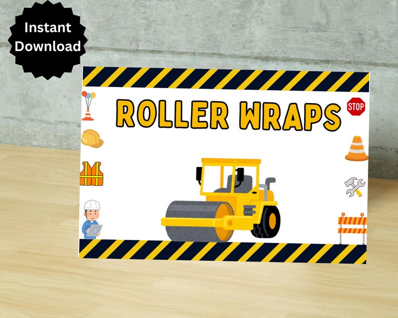 Construction Party Food Labels ,construction Food Labels, Construction ...