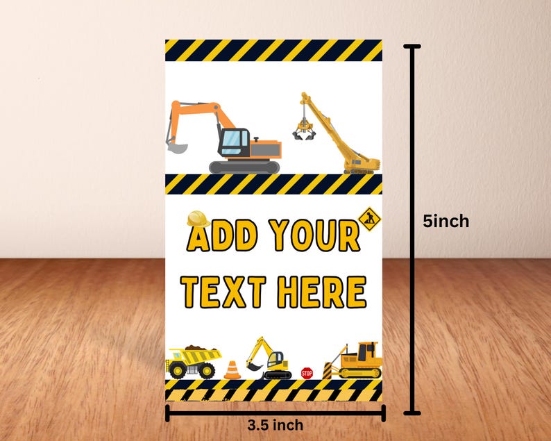 Construction Party Food Labels ,construction Food Labels, Construction ...